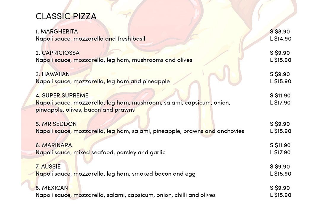 Cheezy Pizza | Menu