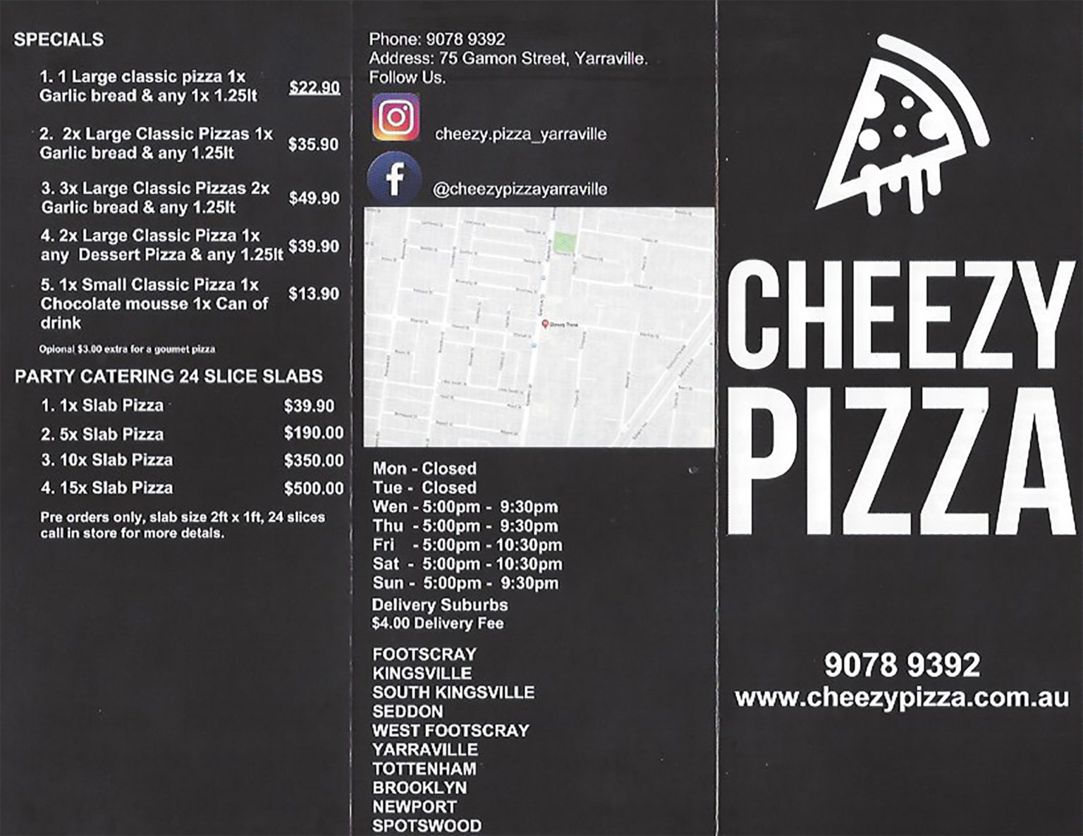 Cheezy Pizza | Menu