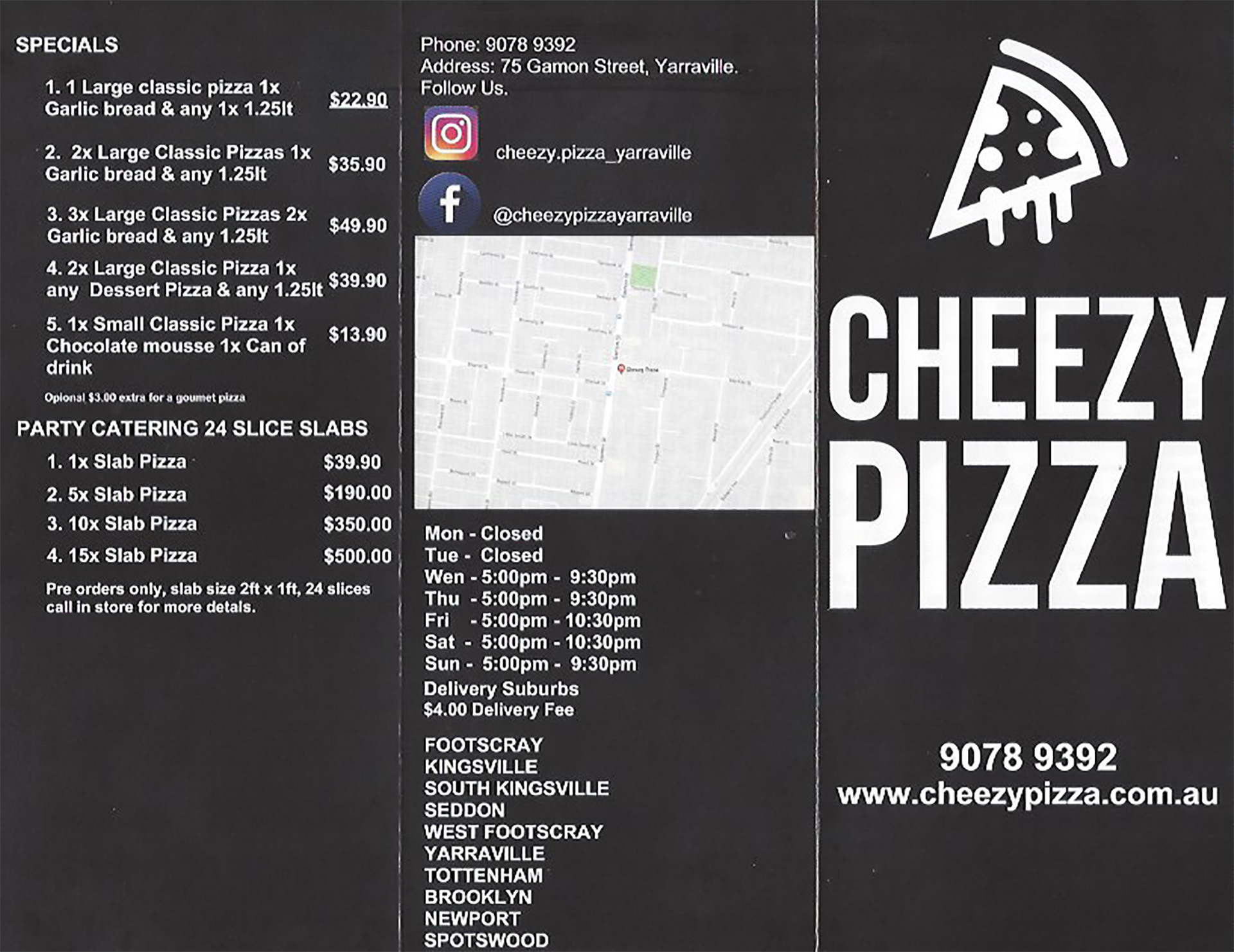 Cheezy Pizza | Menu