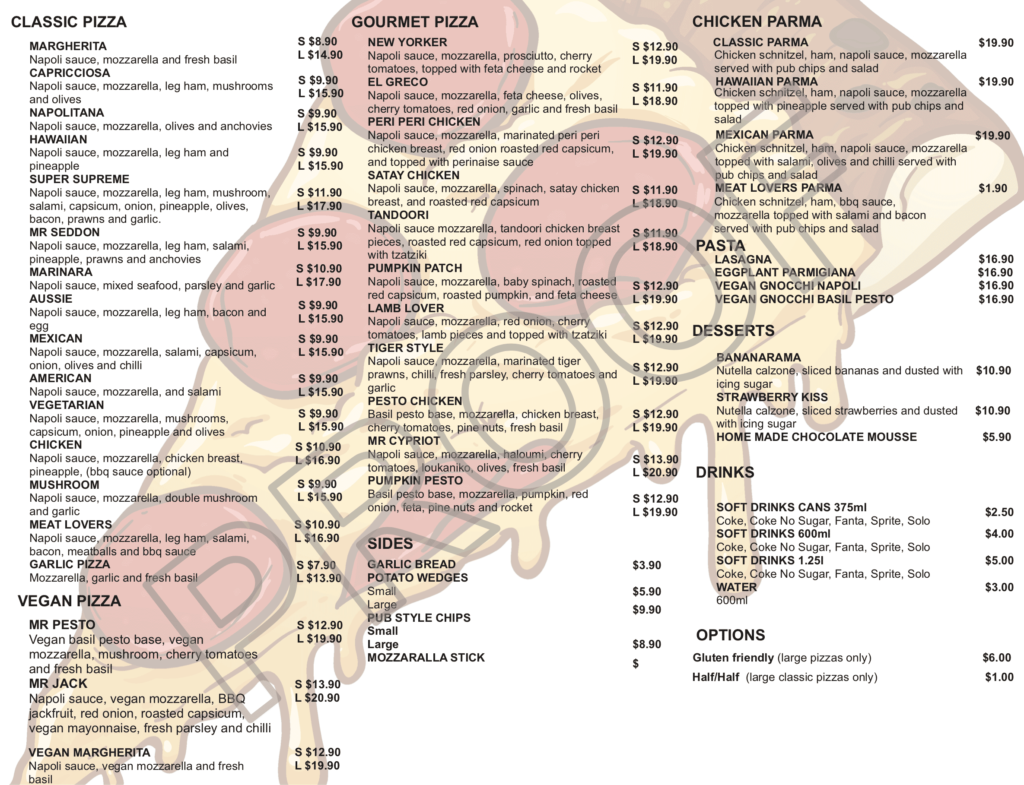 Cheezy Pizza | Menu
