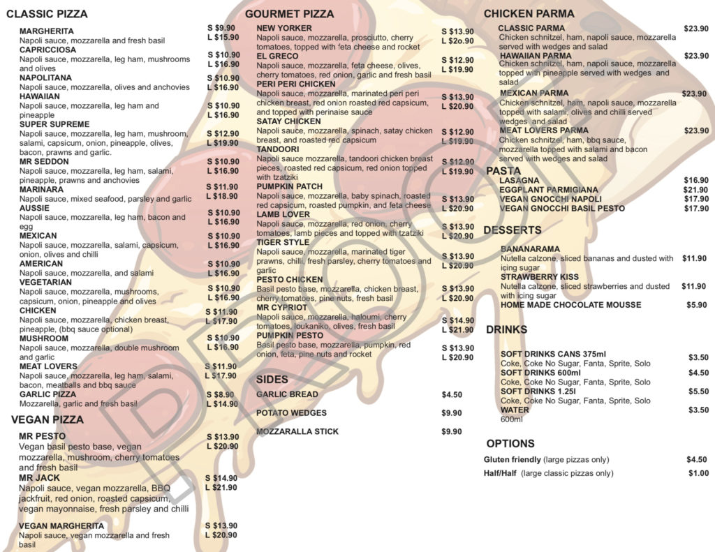 Cheezy Pizza | Menu